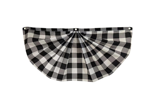 Black And White 48" x 24" Checkered Bunting - Briarwood Lane
