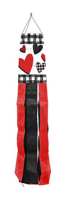 Checkered Valentine Windsock - Briarwood Lane