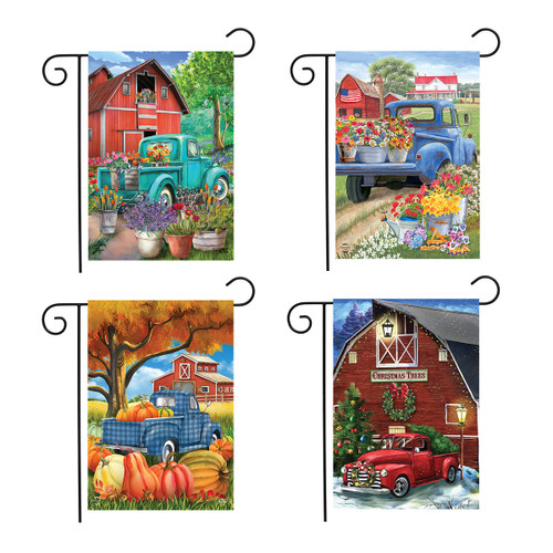 Farm Scenes Garden Flag Bundle - Set of 4 - Briarwood Lane
