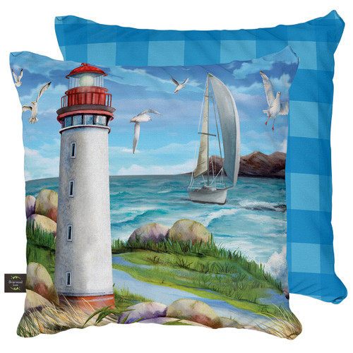 Coastal Lighthouse Summer Decorative Pillow - Briarwood Lane