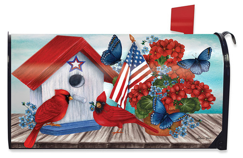 American Cardinal Mailbox Cover - Briarwood Lane
