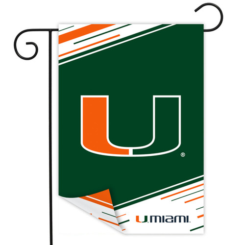 University of Miami NCAA Licensed Double-Sided Garden Flag - Briarwood Lane