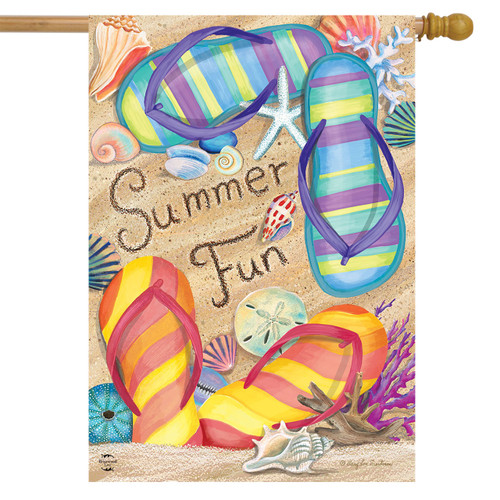 Summer Fun Double Sided House Flag - Briarwood Lane