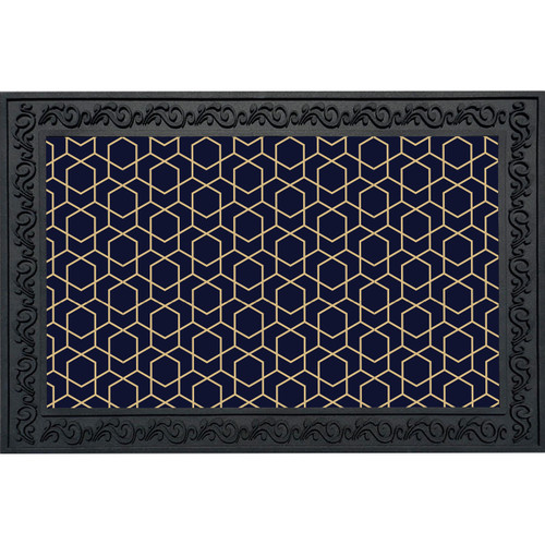Blue Geometric Doormat - Briarwood Lane