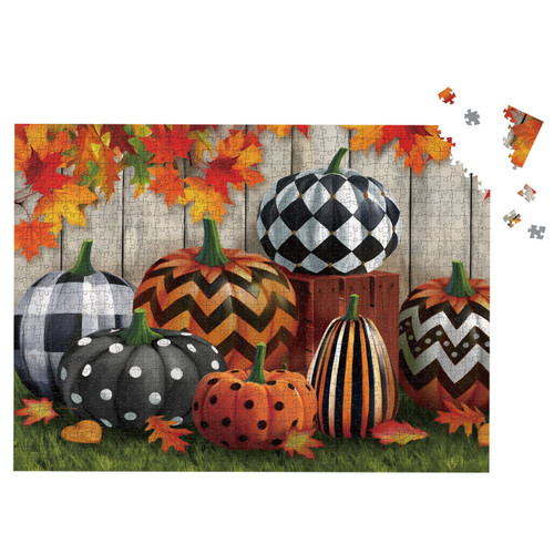 Patterned Pumpkins 1000 Piece Jigsaw Puzzle - Briarwood Lane