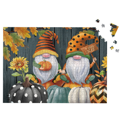 Fall Gnomes 1000 Piece Jigsaw Puzzle - Briarwood Lane