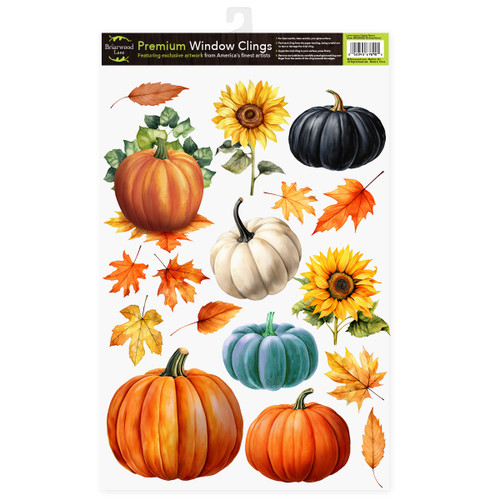 Fall Checkered Pumpkins Window Clings - Briarwood Lane