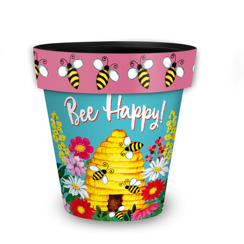 Bee Happy Beehive Medium Planter - Briarwood Lane