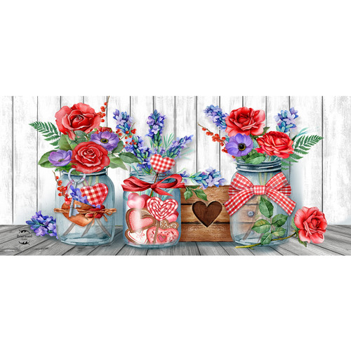 Love Filled Mason Jars Mini Mat - Briarwood Lane