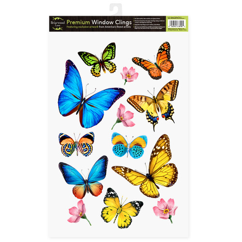 Checkered Butterflies Window Clings - Briarwood Lane