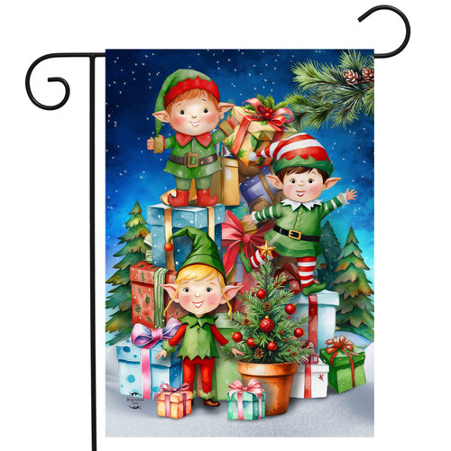 Santa's Elves Garden Flag - Briarwood Lane