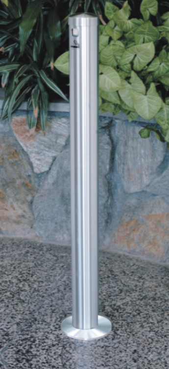 Glaro 4404SA In-Ground Smoking Post - Satin Aluminum - Sunhouse Office