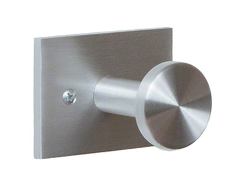 Glaro D1SA Single Prong Disk Coat Knob Panel - Satin Aluminum