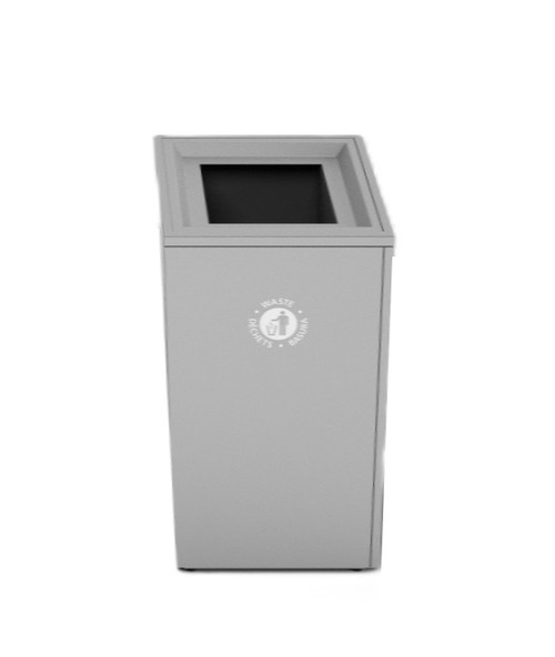 Magnuson Valuta VA1818L Steel Non-Locking Waste Receptacle - 40 Gallons ...
