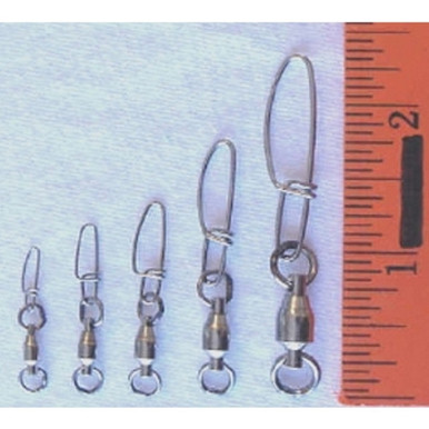 1x1 bb swivel w/snap 30lb. Black qty. 3