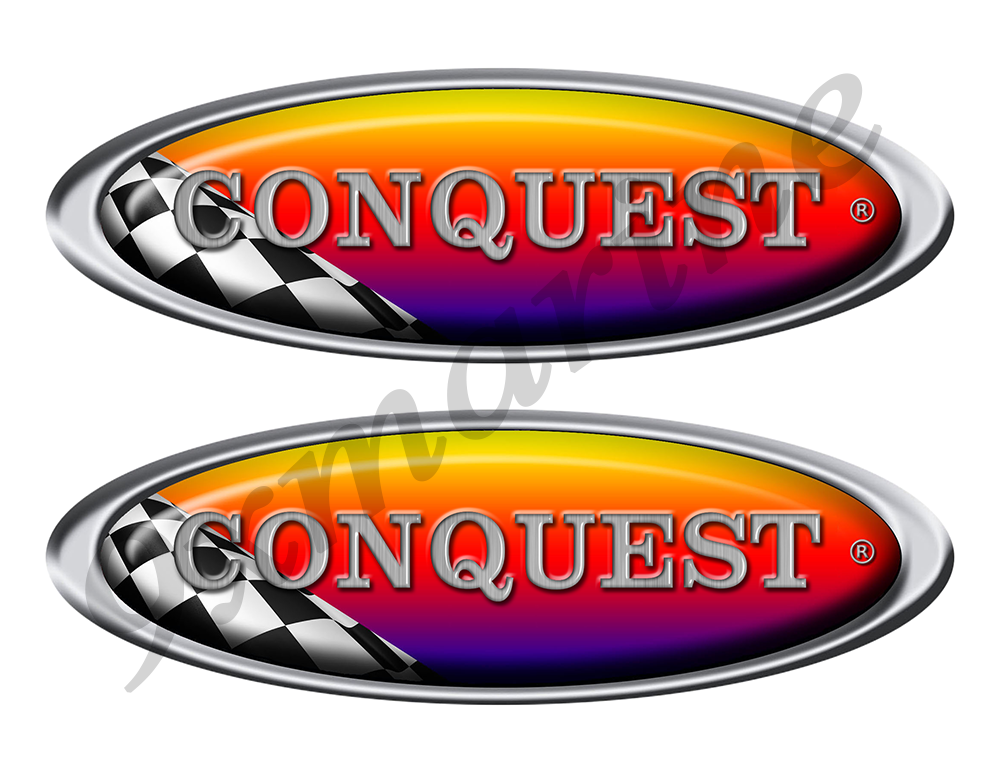 Conquest boat stickers. Replace your boat maker stickers