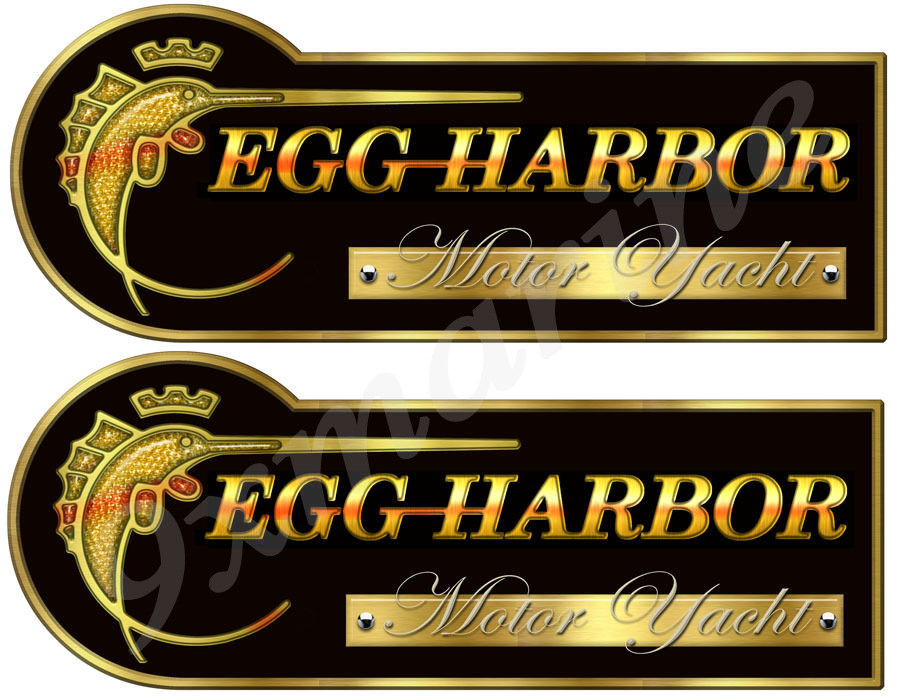 Egg Harbor boat stickers. Replace your boat maker stickers
