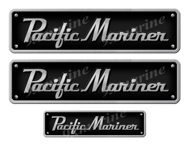 Pacific Mariner boat stickers. Replace your boat maker stickers