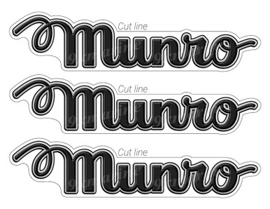 Munro boat stickers. Replace your boat maker stickers