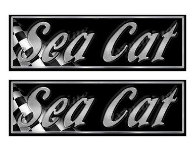 Sea Cat boat stickers. Replace your boat maker stickers