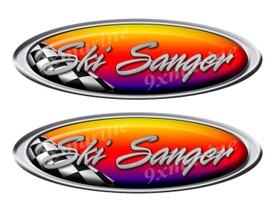 Ski Sanger boat stickers. Replace your boat maker stickers