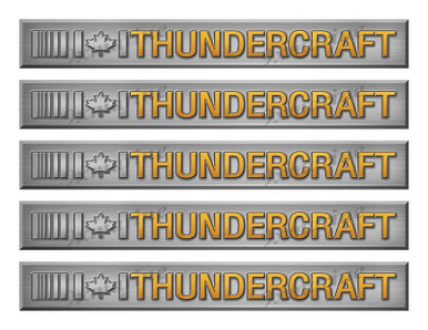 ThunderCraft boat stickers. Replace your boat maker stickers