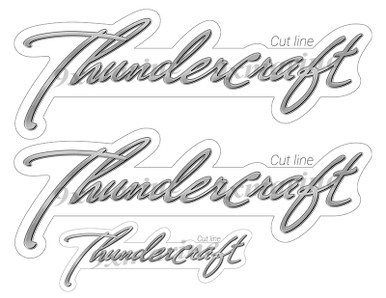 ThunderCraft boat stickers. Replace your boat maker stickers