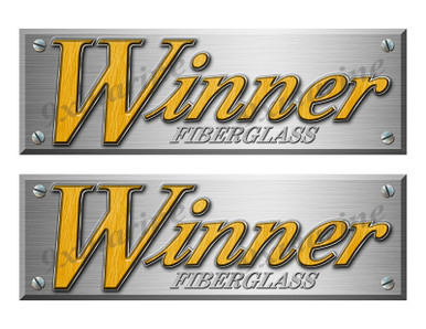 Winner boat stickers. Replace your boat maker stickers