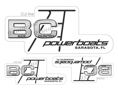 Back Country boat stickers. Replace your boat maker stickers