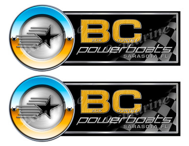 Back Country boat stickers. Replace your boat maker stickers