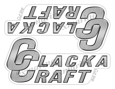 Clacka Craft boat stickers. Replace your boat maker stickers