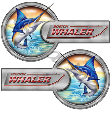 Boston Whaler boat stickers. Replace your boat maker stickers