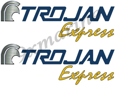 Trojan boat stickers. Replace your boat maker stickers