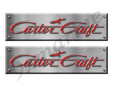 Carter Craft boat stickers. Replace your boat maker stickers