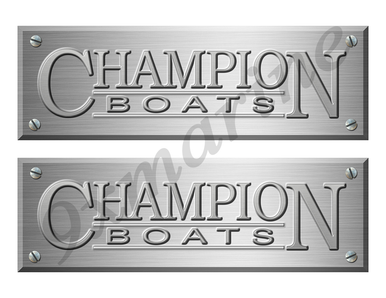 Champion boat stickers. Replace your boat maker stickers