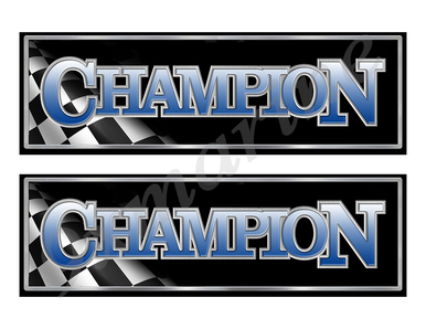 Champion boat stickers. Replace your boat maker stickers
