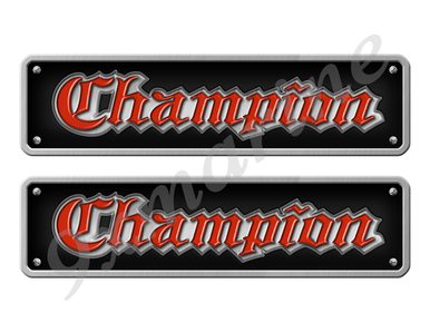 Champion boat stickers. Replace your boat maker stickers