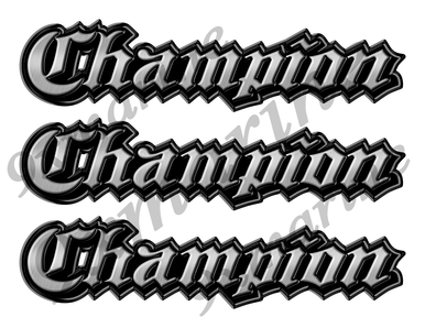 Champion boat stickers. Replace your boat maker stickers