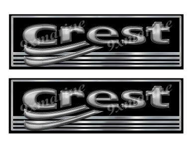Crest boat stickers. Replace your boat maker stickers