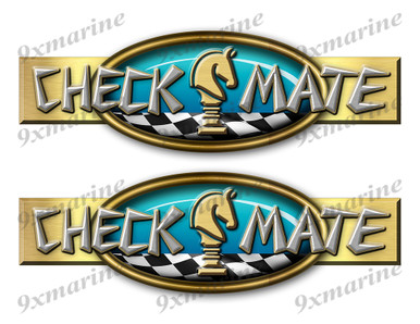 Checkmate boat stickers. Replace your boat maker stickers
