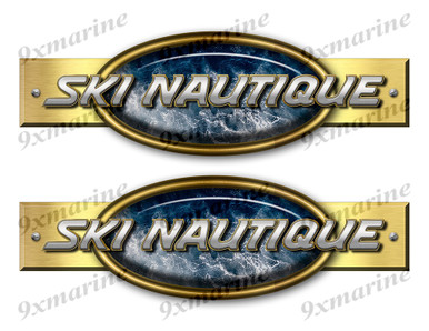 Ski Nautique boat stickers. Replace your boat maker stickers