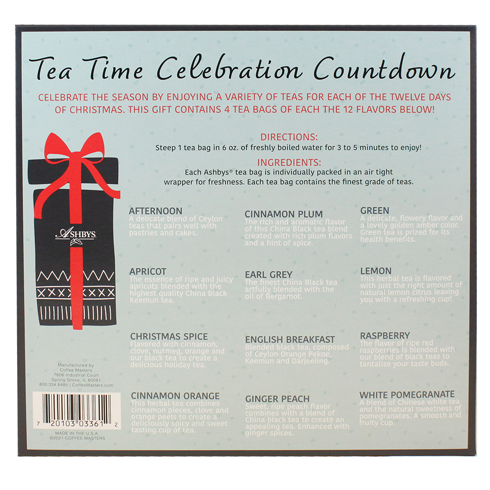 Tea Time Celebration Countdown 12/cs | Chicago Coffee Masters