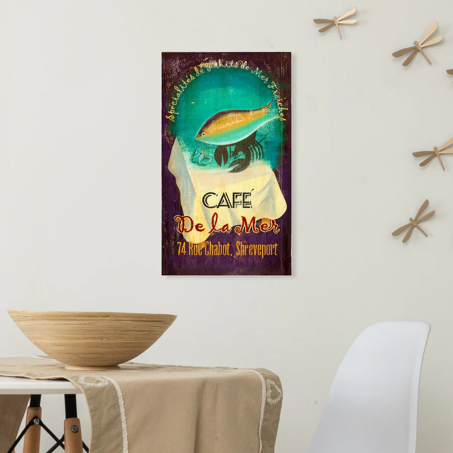 Coastal Cafe Custom Art Sign - Personalize for Your Kitchen or Bar