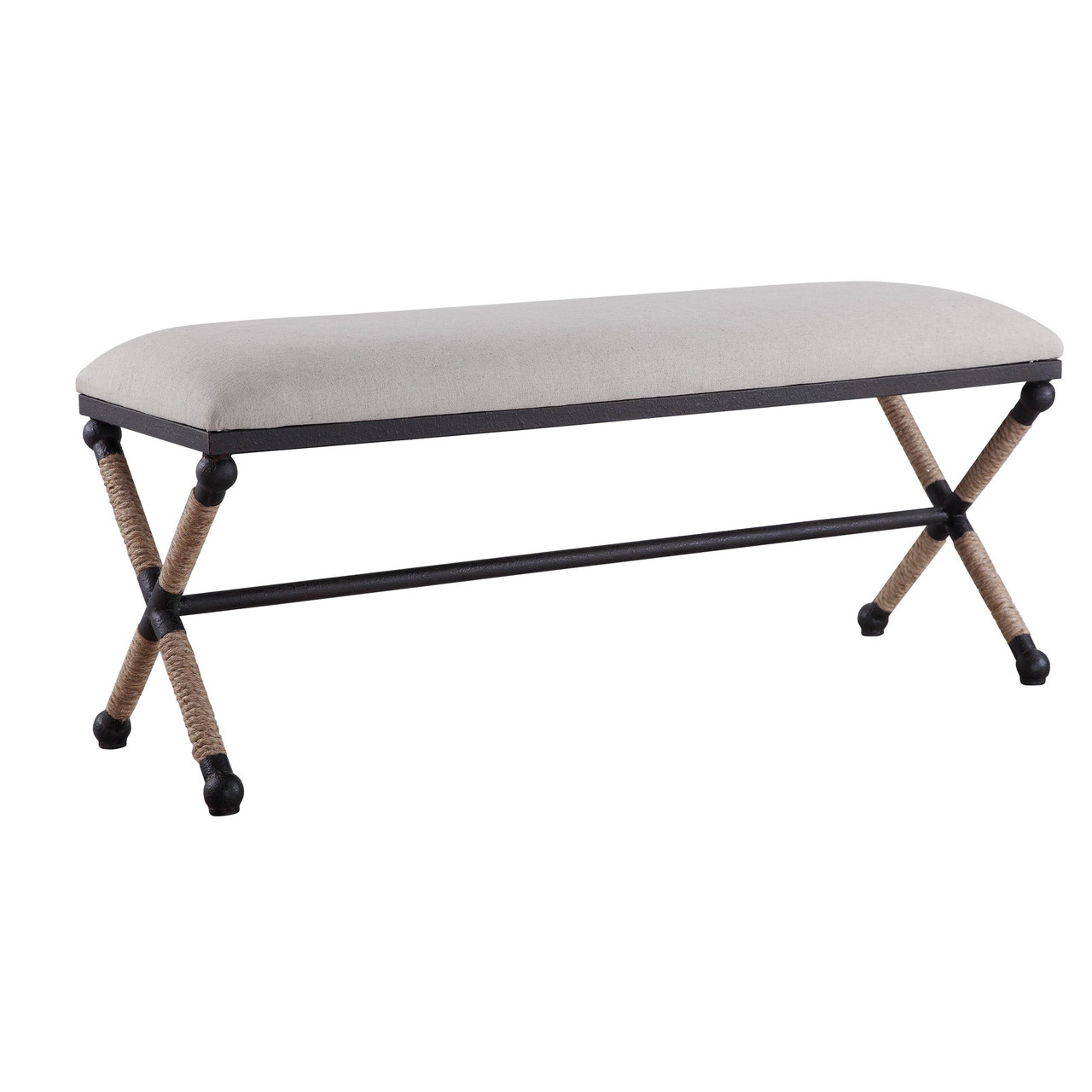 Nautical Braddock Navy Blue Long Bench | Caron's Beach House