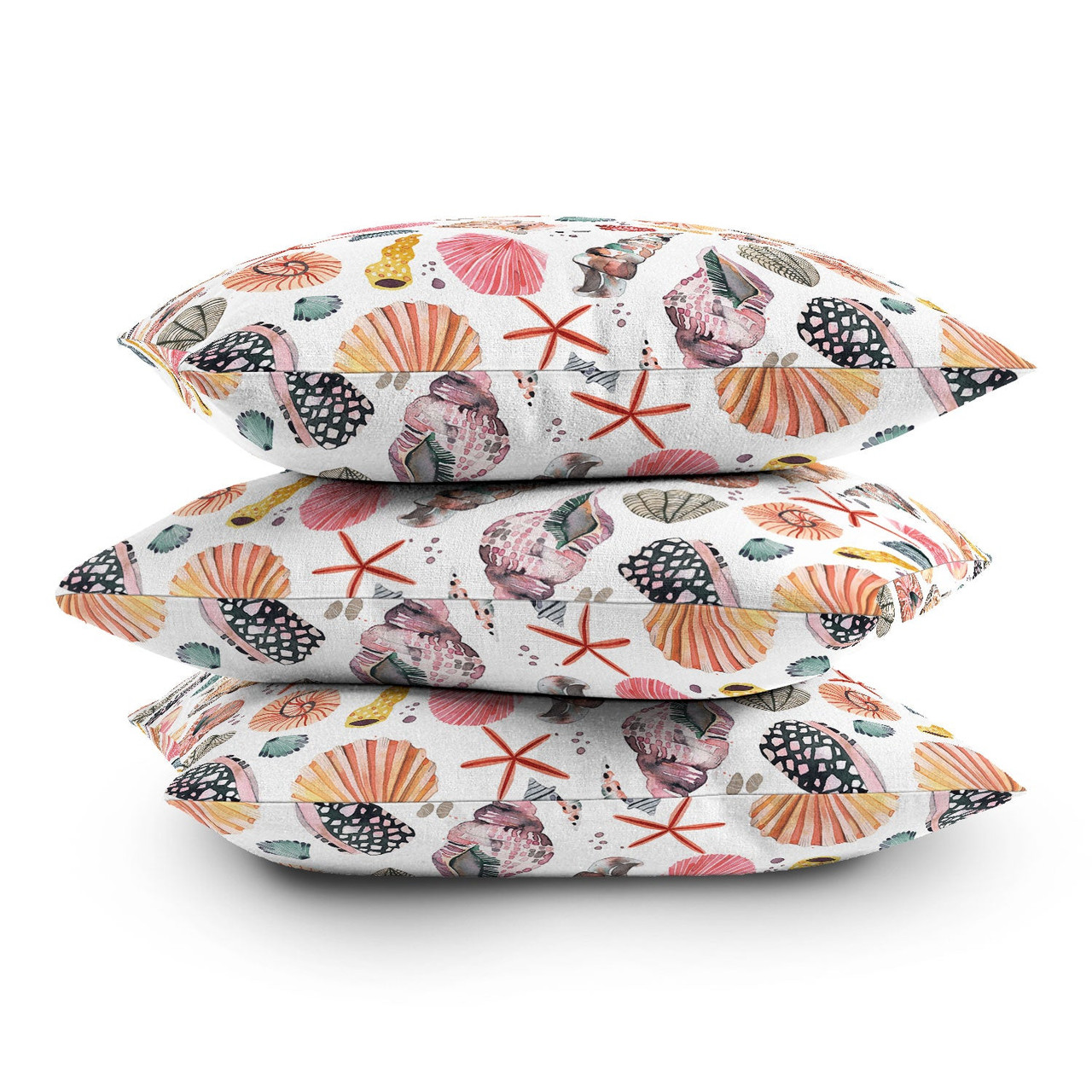 Moroccan Shells 1 Outdoor Throw Pillow | Caron's Beach House