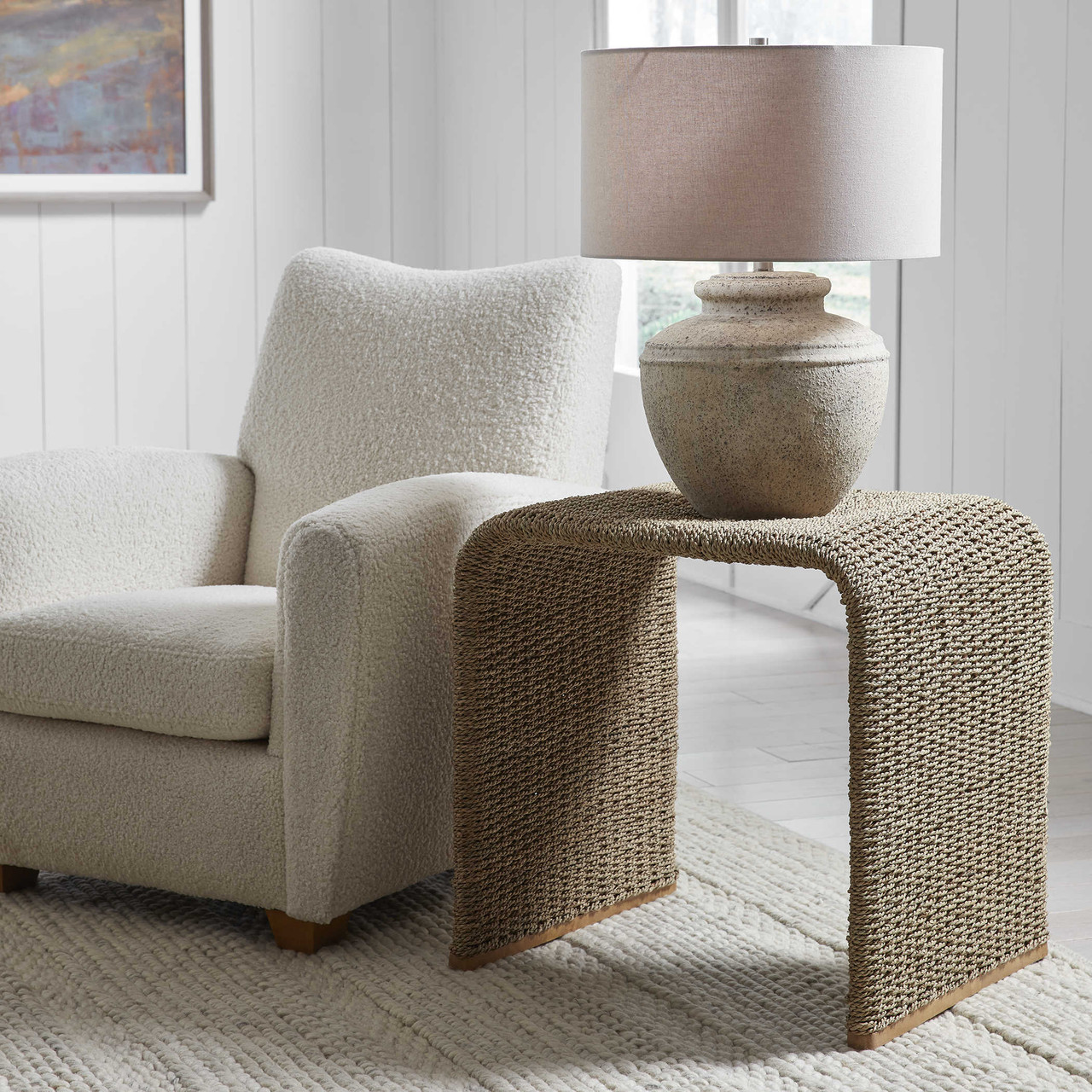 Calabria Seagrass Woven Coffee Table | Caron's Beach House