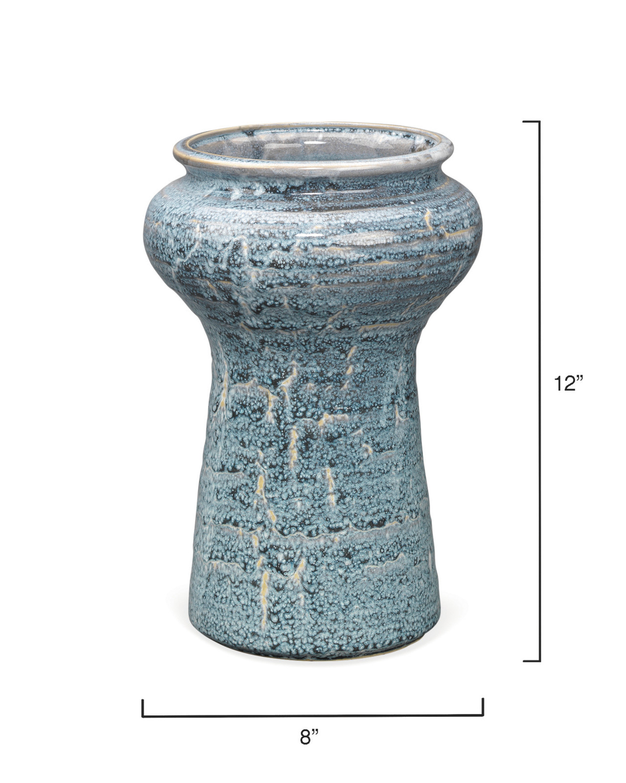 Deep Dive Hand-Crafted Blue Ceramic Vase Set - Designer Ready | Caron's ...