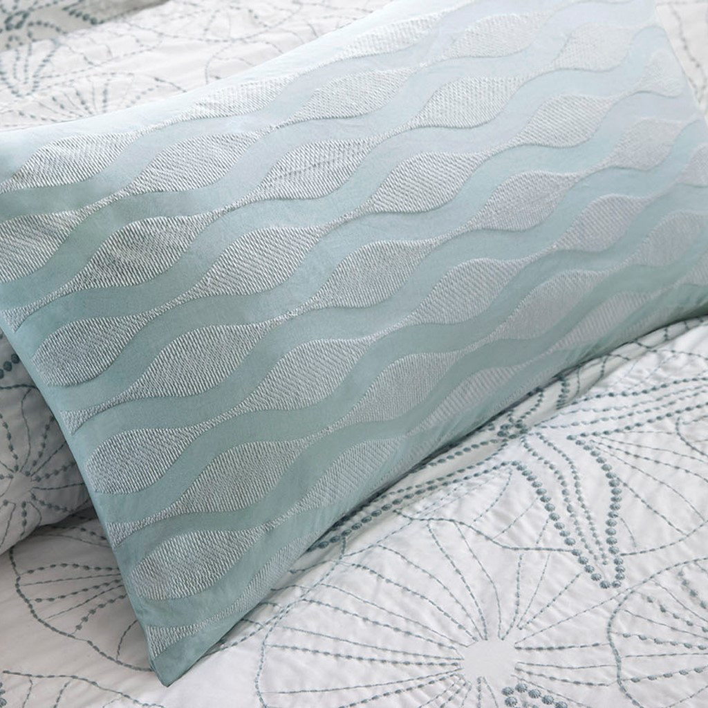 Chesapeake Blue Wave Oblong Pillow | Caron's Beach House