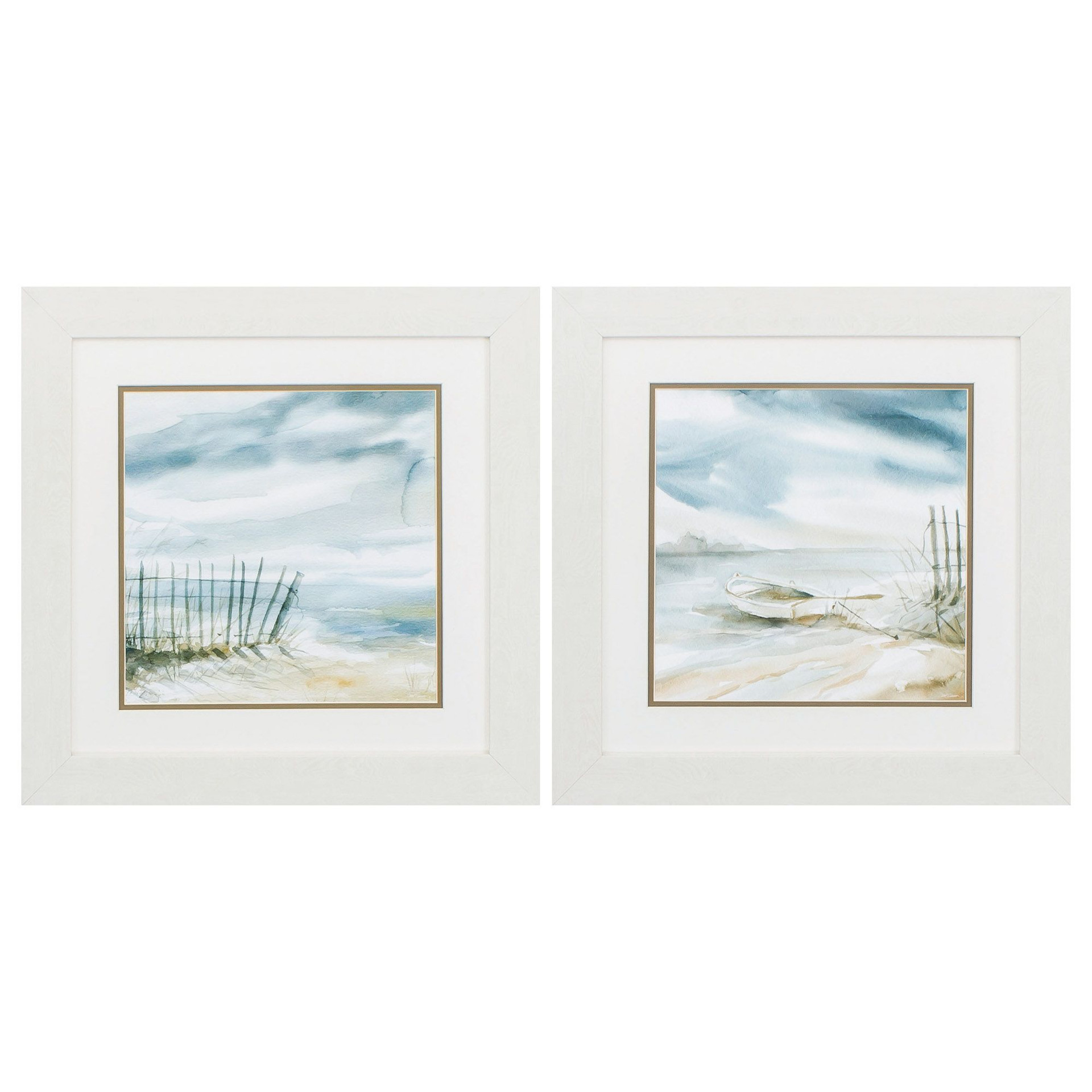 Subtle Beach Misty Scenes - Set of Two | Caron's Beach House