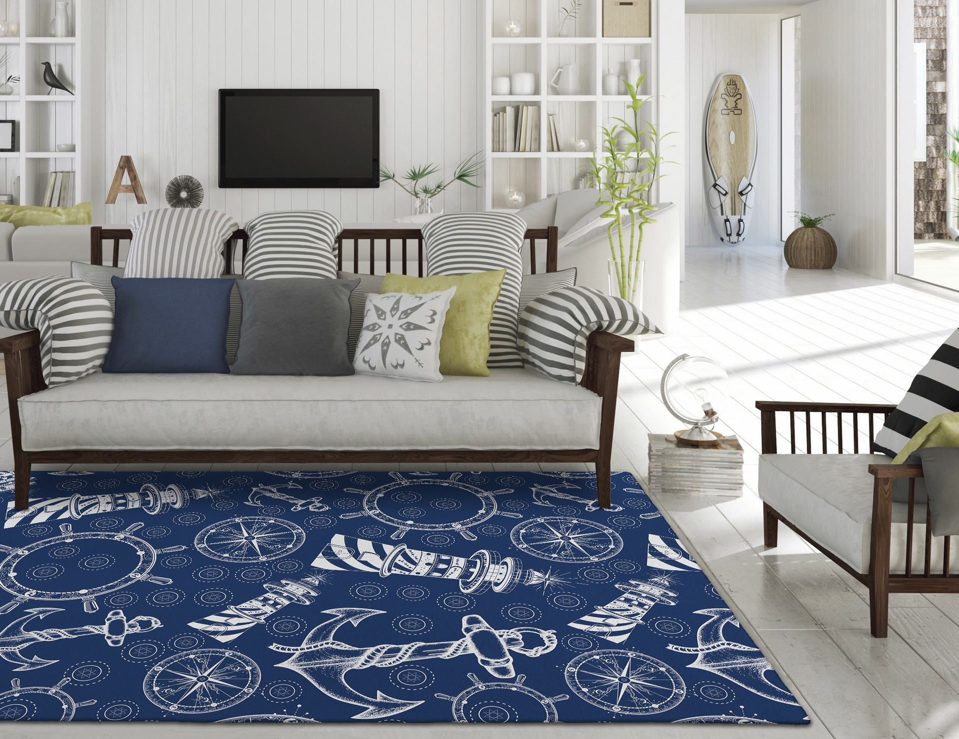 Nautical Area Rugs | Caron’s Beach House